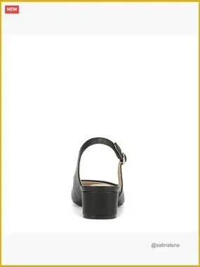Shoes | Slingback Block Heel Pump With Soft System Comfort Square Toe ...